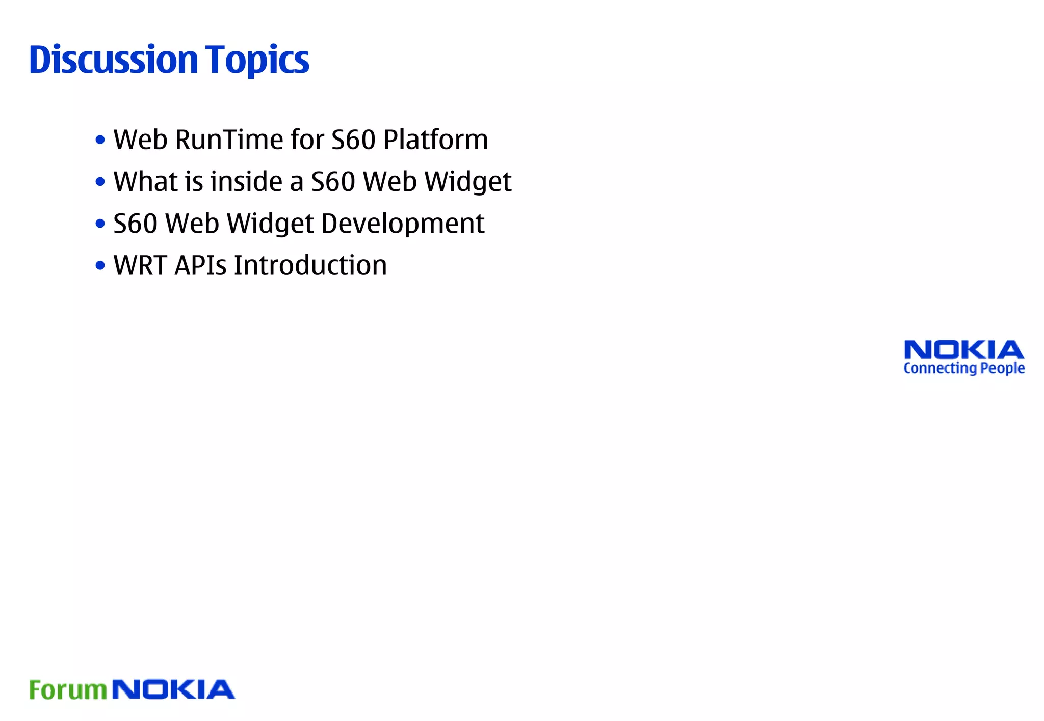 Nokia Web-Runtime Presentation (Phong Vu) | PDF