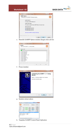 Ws 01-install appserv+xampp+konfigurasi file | PDF