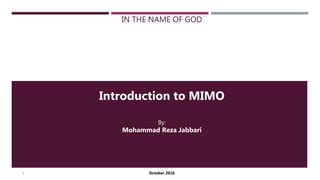 MIMO | PPTX