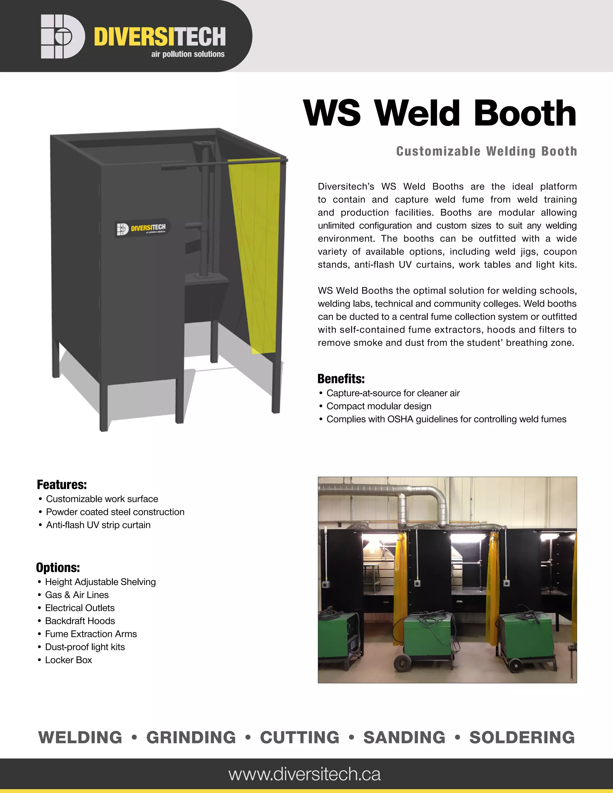 WS Weld Booth - Product Sheet | PDF