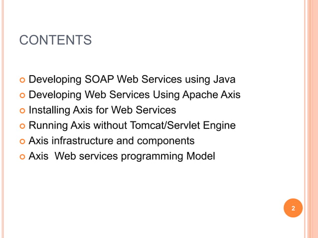 Developing SOAP Web Services using Java | PPT