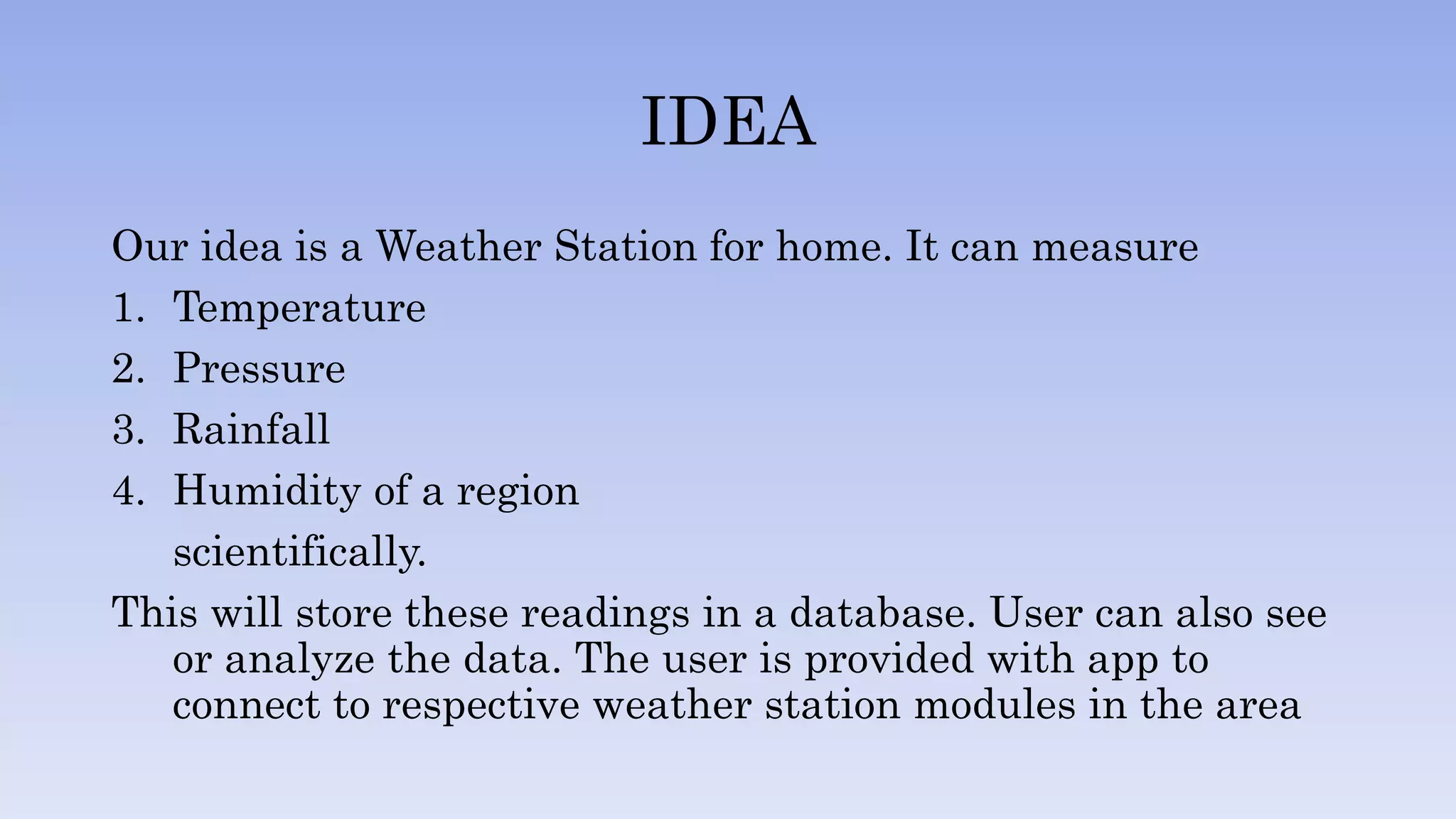 Weather Station | PPTX