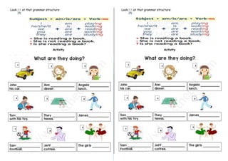 present progressive in affirmative and negative | PPT