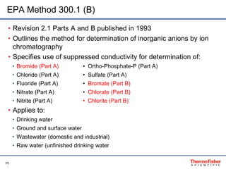 Analysis of Disinfection Byproducts by Ion Chromatography | PPTX
