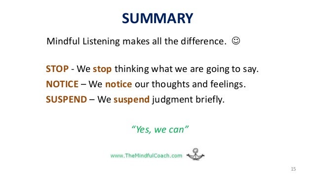 Mindfulness Training - Mindful Listening - Basics