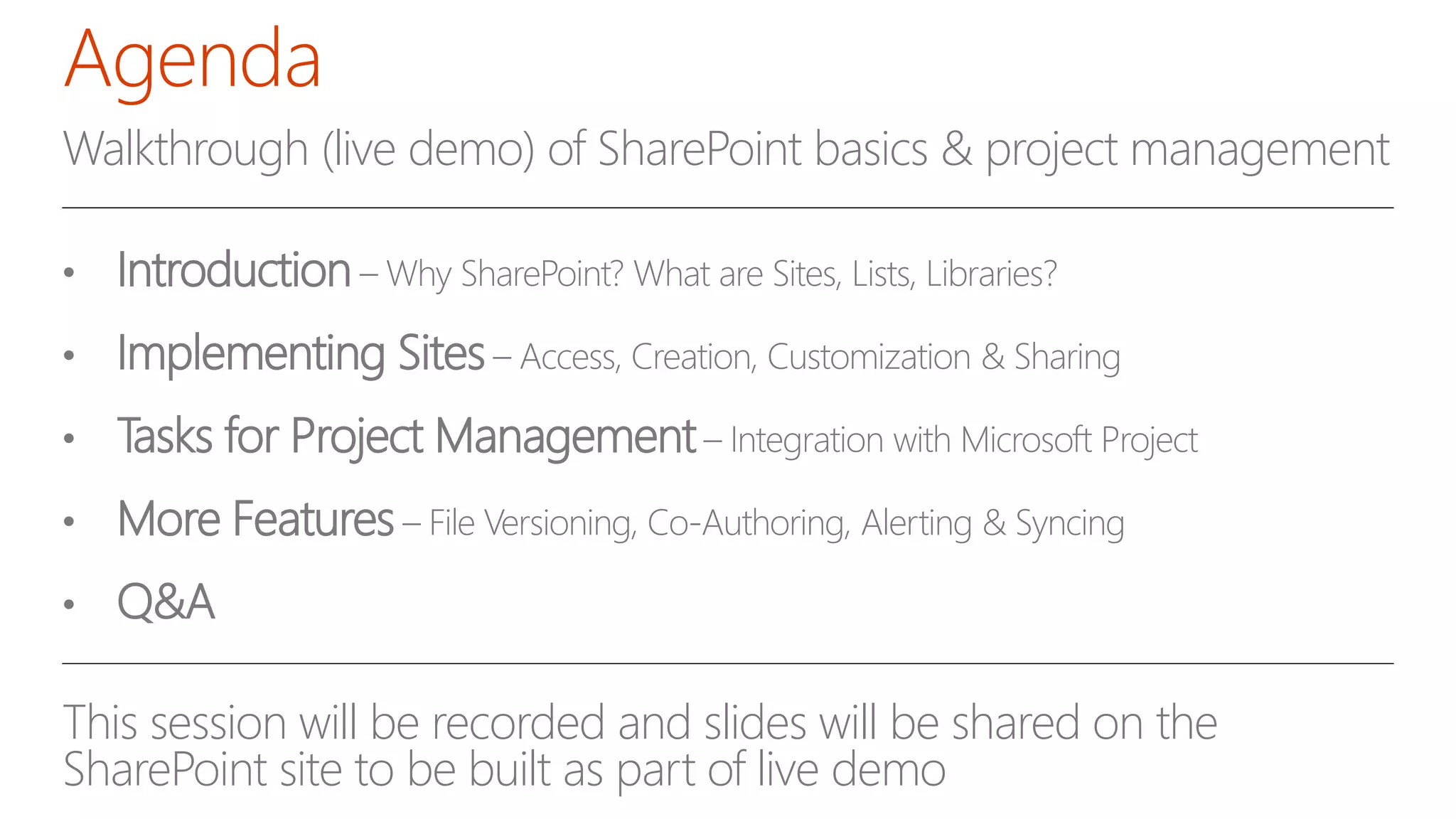 SharePoint for Project Management (2016) | PPTX