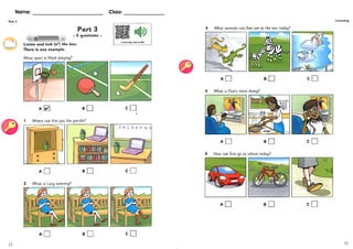 Cambridge Starters Listening Practice Test | PDF