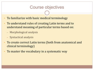 Medical Terminology lecture in details.. | PPT
