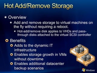 Ws08 r2 hyper v overview r2 | PPTX | Operating Systems | Computer Software and Applications