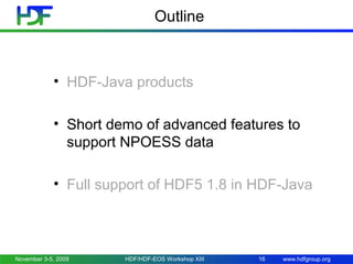 HDF-Java Products | PPT