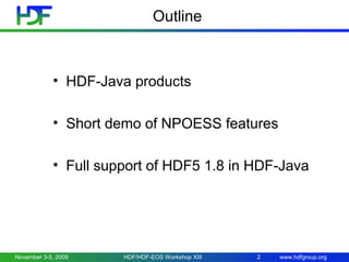 HDF-Java Products | PPT