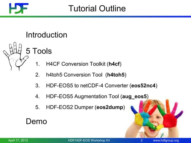 Tools to improve the usability of NASA HDF Data | PPT
