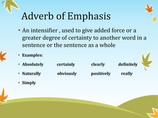 adverbs, kinds of adverbs, linking adverbs | PPTX