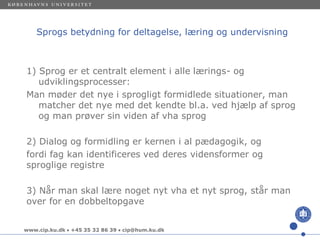 Dansk som andetsprog i fagene | PPT