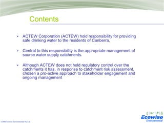 The Development of a Catchment Management Modelling System for the ...