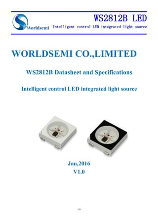 Ws2812 b led-datasheet | PDF
