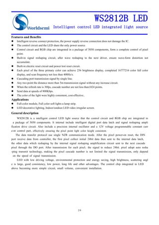 Ws2812 b led-datasheet | PDF