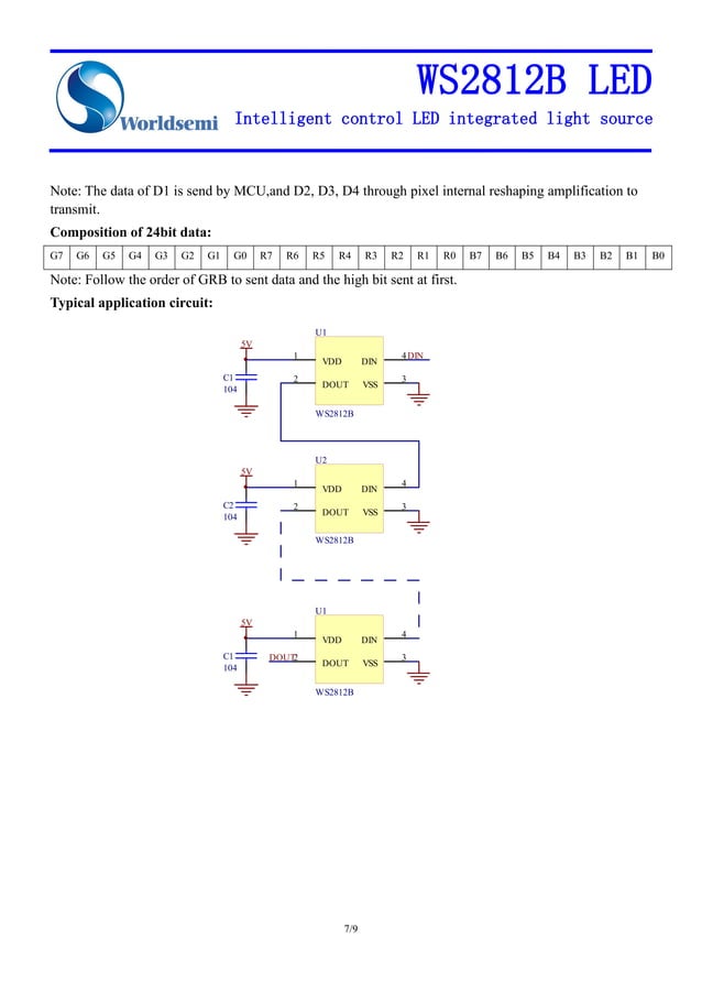 Ws2812 b led-datasheet | PDF | Computer Peripherals | Computing