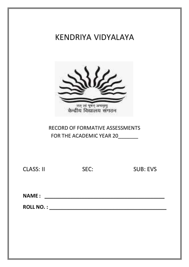 CLASS II EVS WORKSHEETS | DOCX