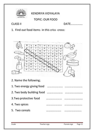 CLASS II EVS WORKSHEETS | DOCX