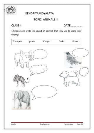 CLASS II EVS WORKSHEETS | DOCX
