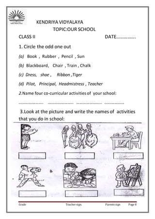 CLASS II EVS WORKSHEETS | DOCX