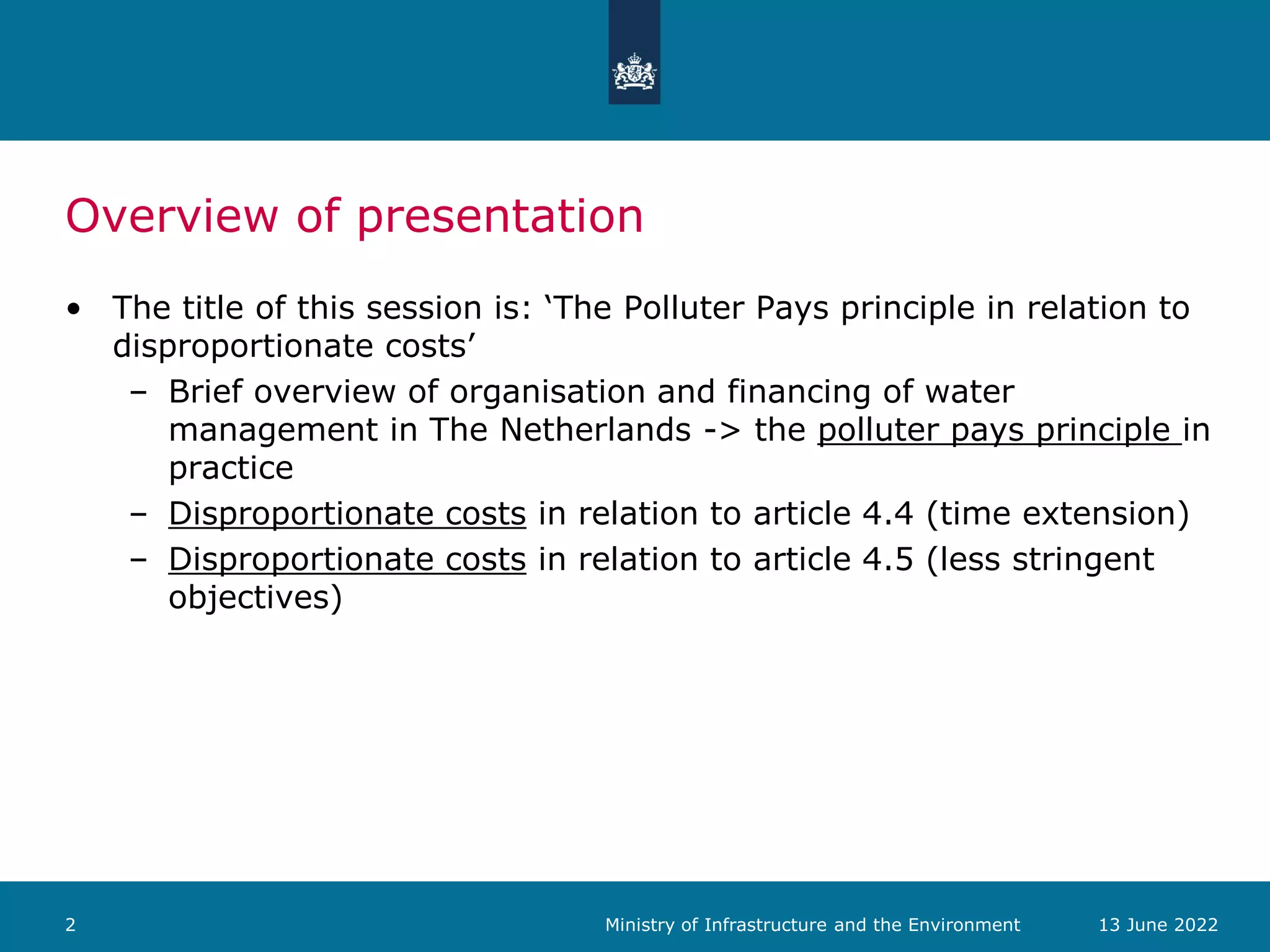 Presentation - Workshop 2: The implementation of the Polluter Pays ...