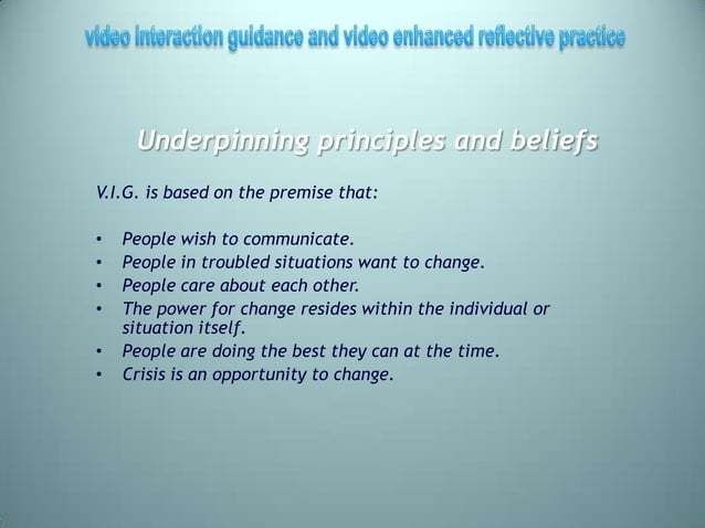 An introduction to Video Interaction Guidance (VIG) (WS31) | PPTX