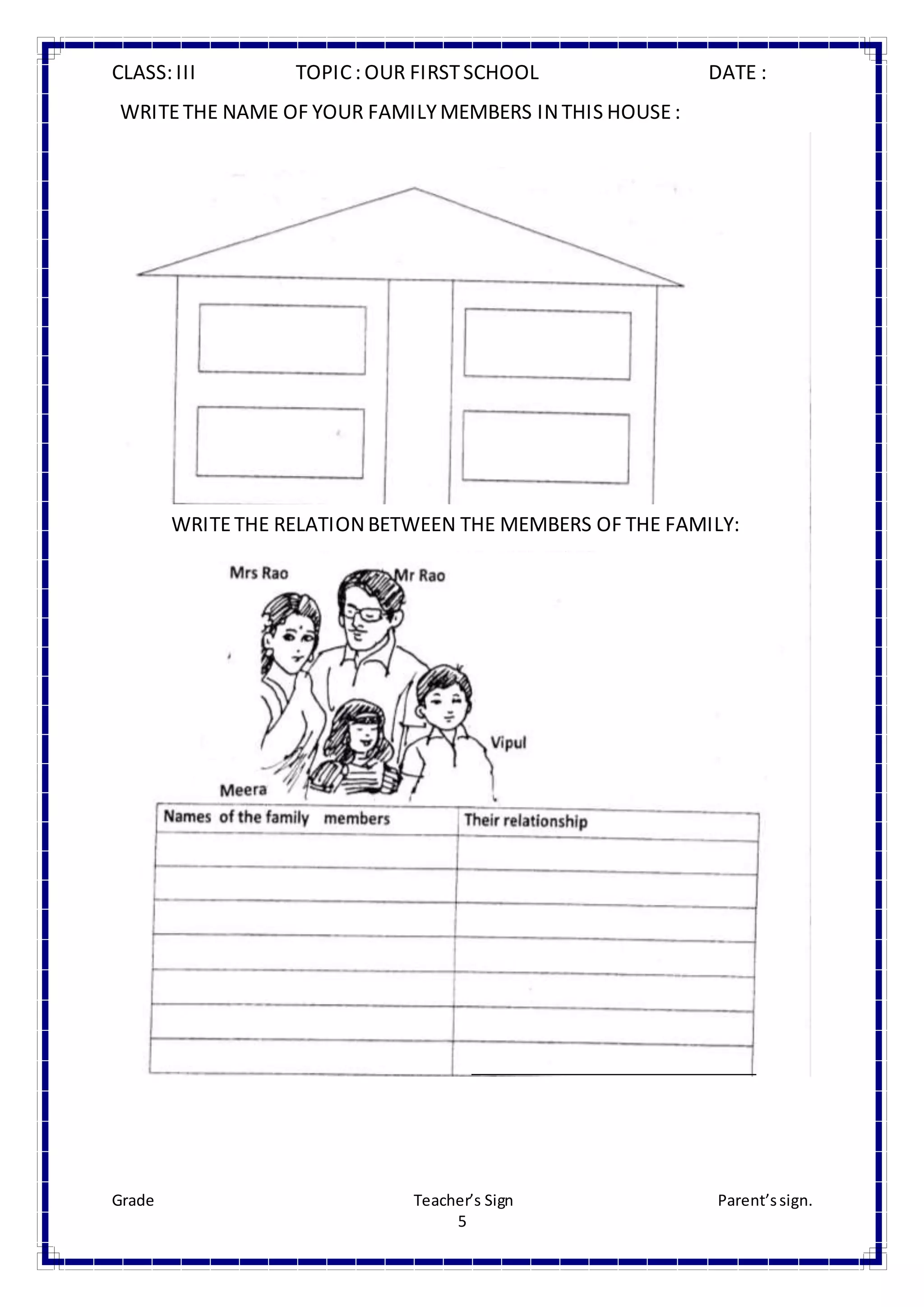 CLASS III EVS WORKSHEETS | DOCX