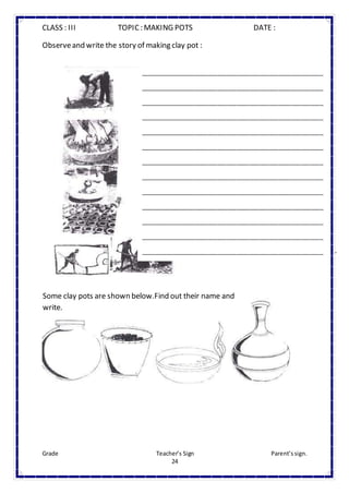 CLASS III EVS WORKSHEETS | DOCX