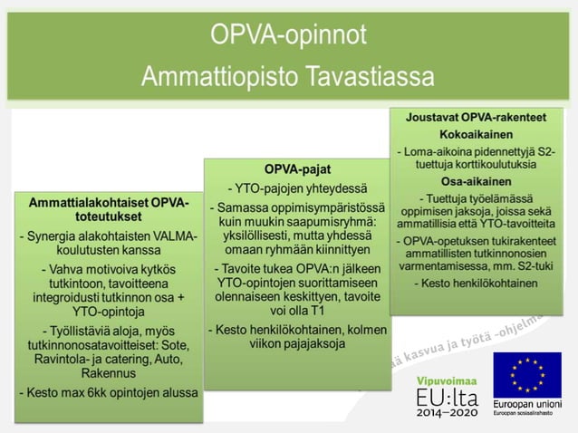 OPVA-opinnoilla tukea aikuisten perustaitoihin? | PPT