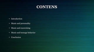 The Influence of Music. | PPTX