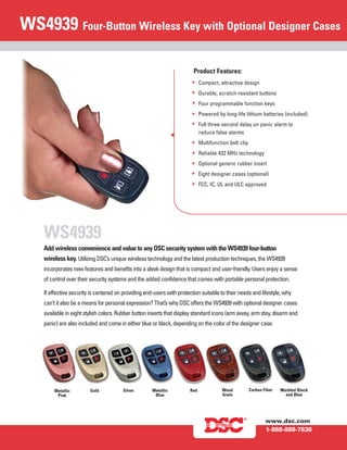 Ws4939 wireless keyfob | PDF | Computer Peripherals | Computing