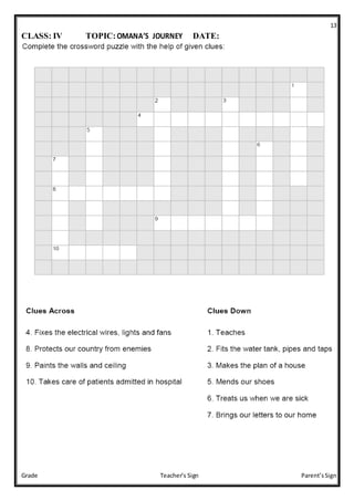 CLASS IV EVS WORKSHEETS | DOCX