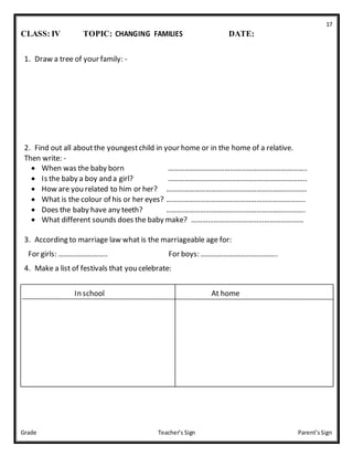 CLASS IV EVS WORKSHEETS | DOCX