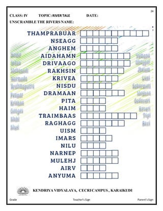 CLASS IV EVS WORKSHEETS | DOCX