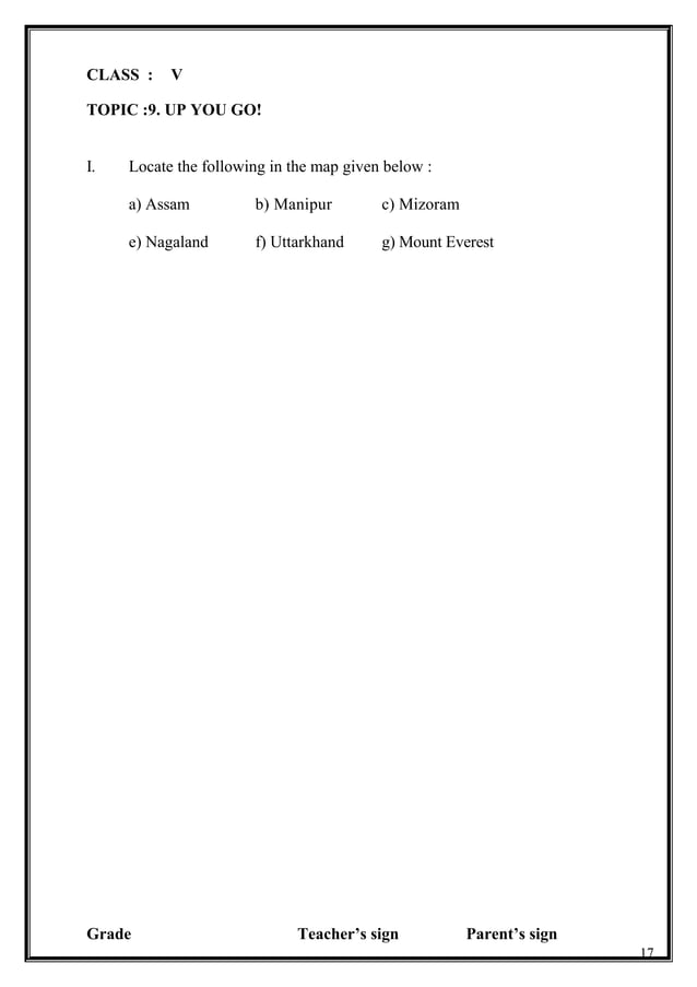 CLASS V EVS WORKSHEETS | DOC | Gardening | Home & Garden
