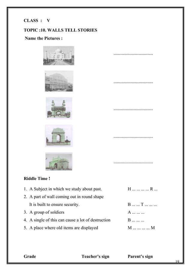 CLASS V EVS WORKSHEETS | DOC | Gardening | Home & Garden