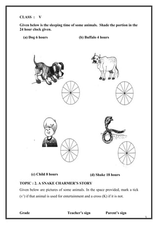 CLASS V EVS WORKSHEETS | DOC