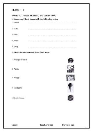 CLASS V EVS WORKSHEETS | DOC