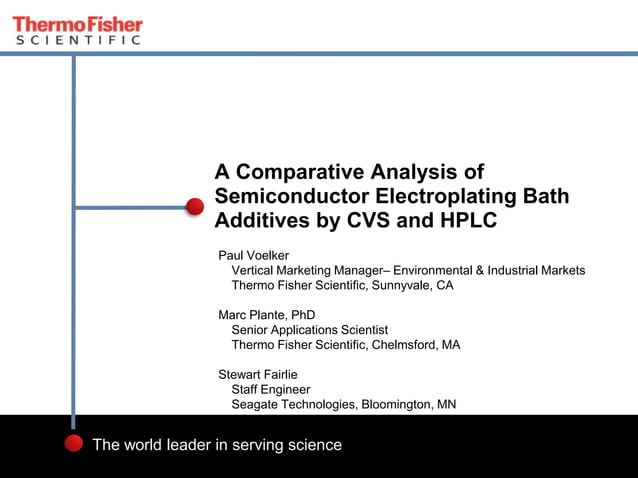 A Comparative Analysis of Semiconductor Electroplating Bath Additives ...