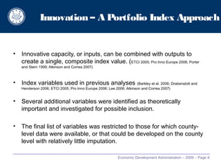 Innovation Index Portfolio Approach | PPT