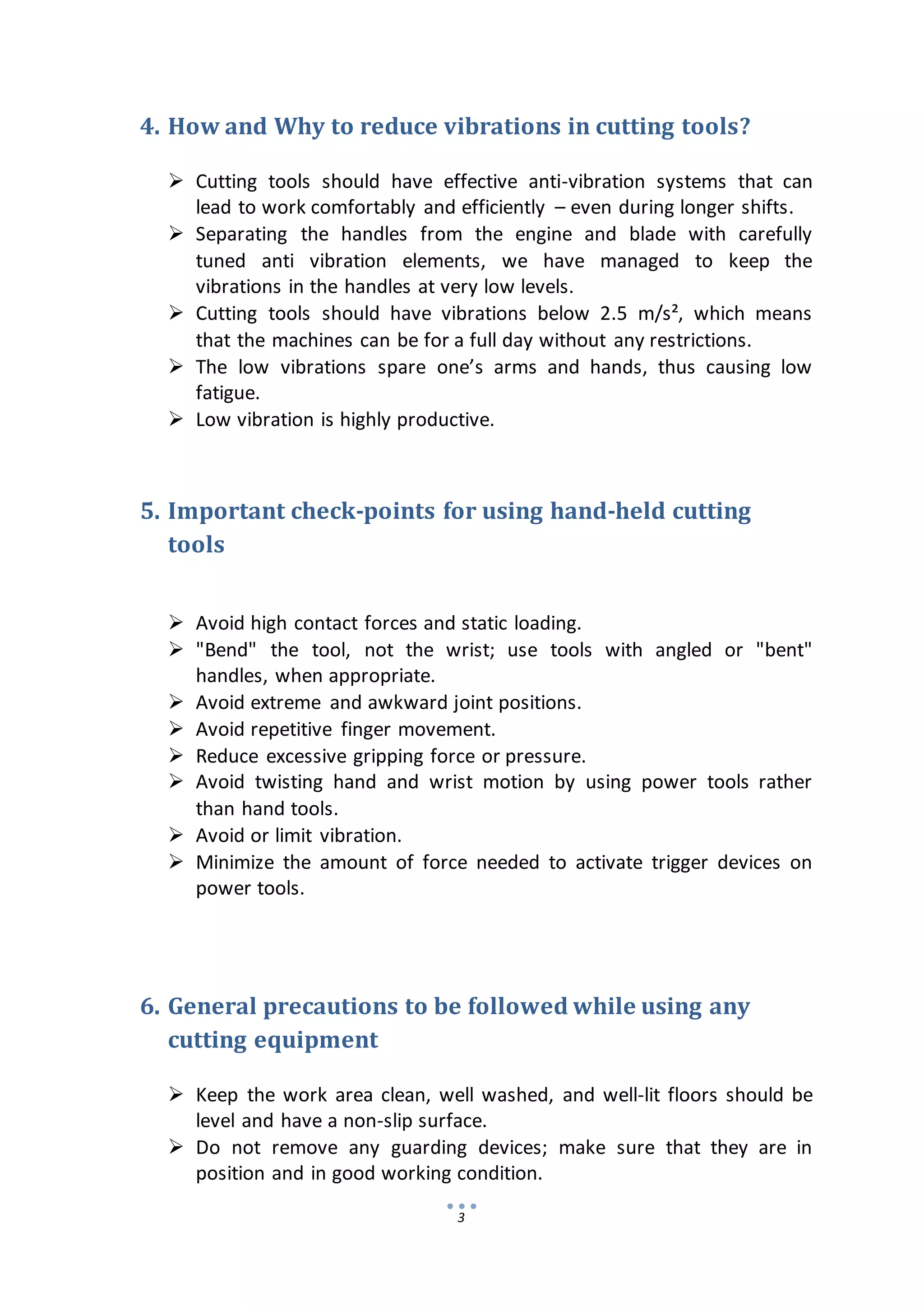 Ergonomics principles used in cutting tools in the RMG industry | PDF