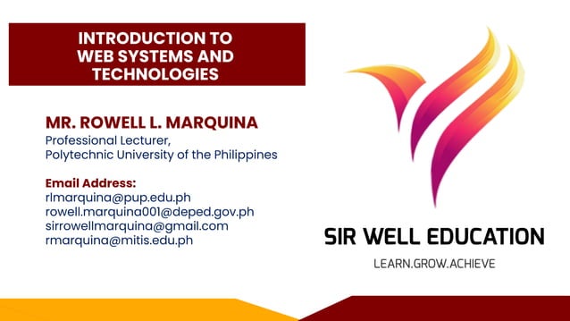 WSAT Lesson 1 - Introduction to Web Systems and Technologies.pdf | Web ...