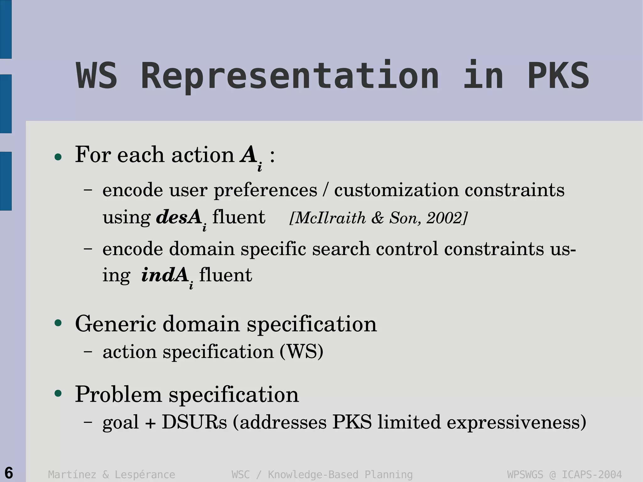 Web Service Composition as a Planning Task: Experiments using Knowledge-Based Planning | PDF
