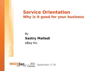 Keynote-Service Orientation – Why is it good for your business | PPT