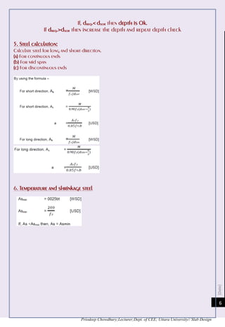 Slab Design-(BNBC & ACI) | PDF