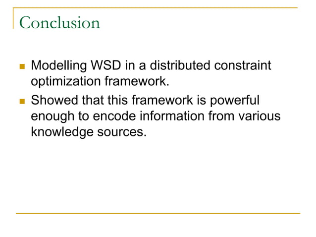 Wsd as distributed constraint optimization problem | PPT