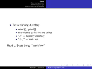 Introduction into R for historians (part 4: data manipulation) | PDF