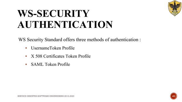 Wsdl 2.0 message exchange and WS Security | PPT